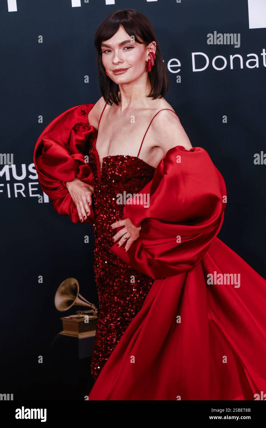 Los Angeles, USA. 02nd Feb, 2025. Quigley Goode walking on the red ...