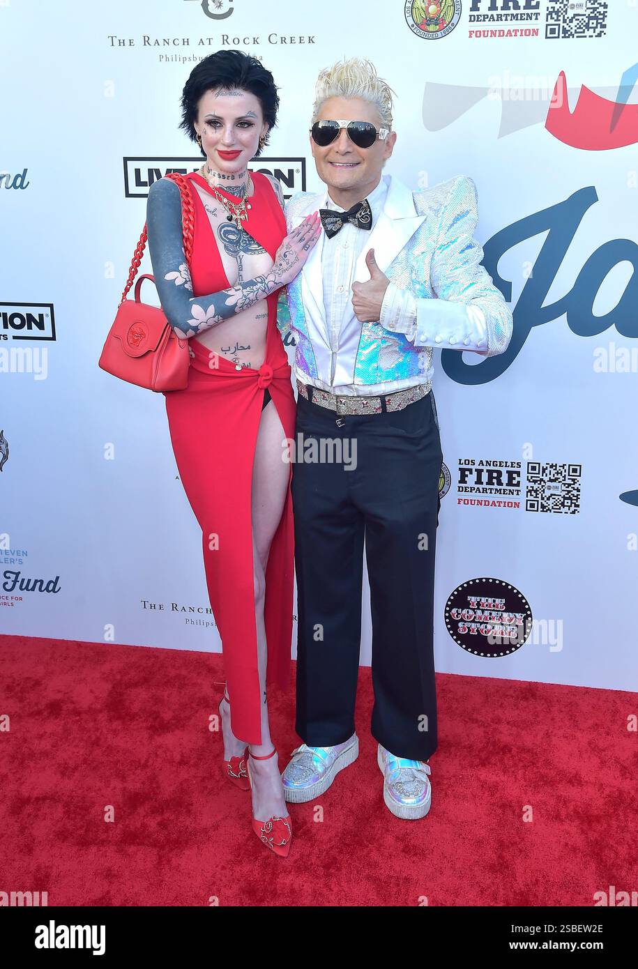 Hollywood, USA. 02nd Feb, 2025. Adrien Skye and Corey Feldman arriving ...