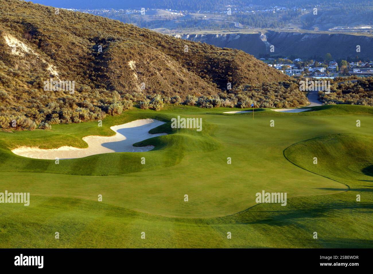 Kamloops, Canada - October 1, 2004: Landscape view of a golf course ...