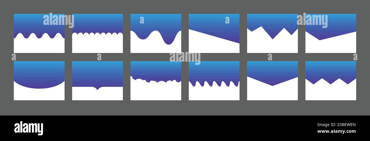 Colorful divider shapes collection for website Stock Vector Image & Art ...