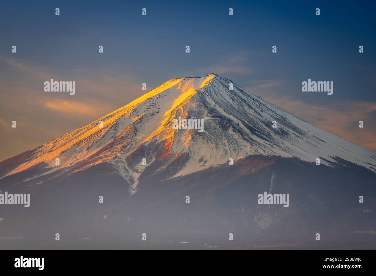 Beautiful sunrise light over Mount Fuji in Japan Stock Photo - Alamy