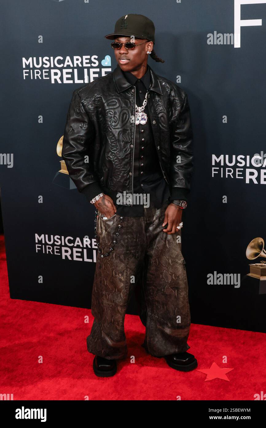 Los Angeles, USA. 02nd Feb, 2025. Rema walking on the red carpet during ...