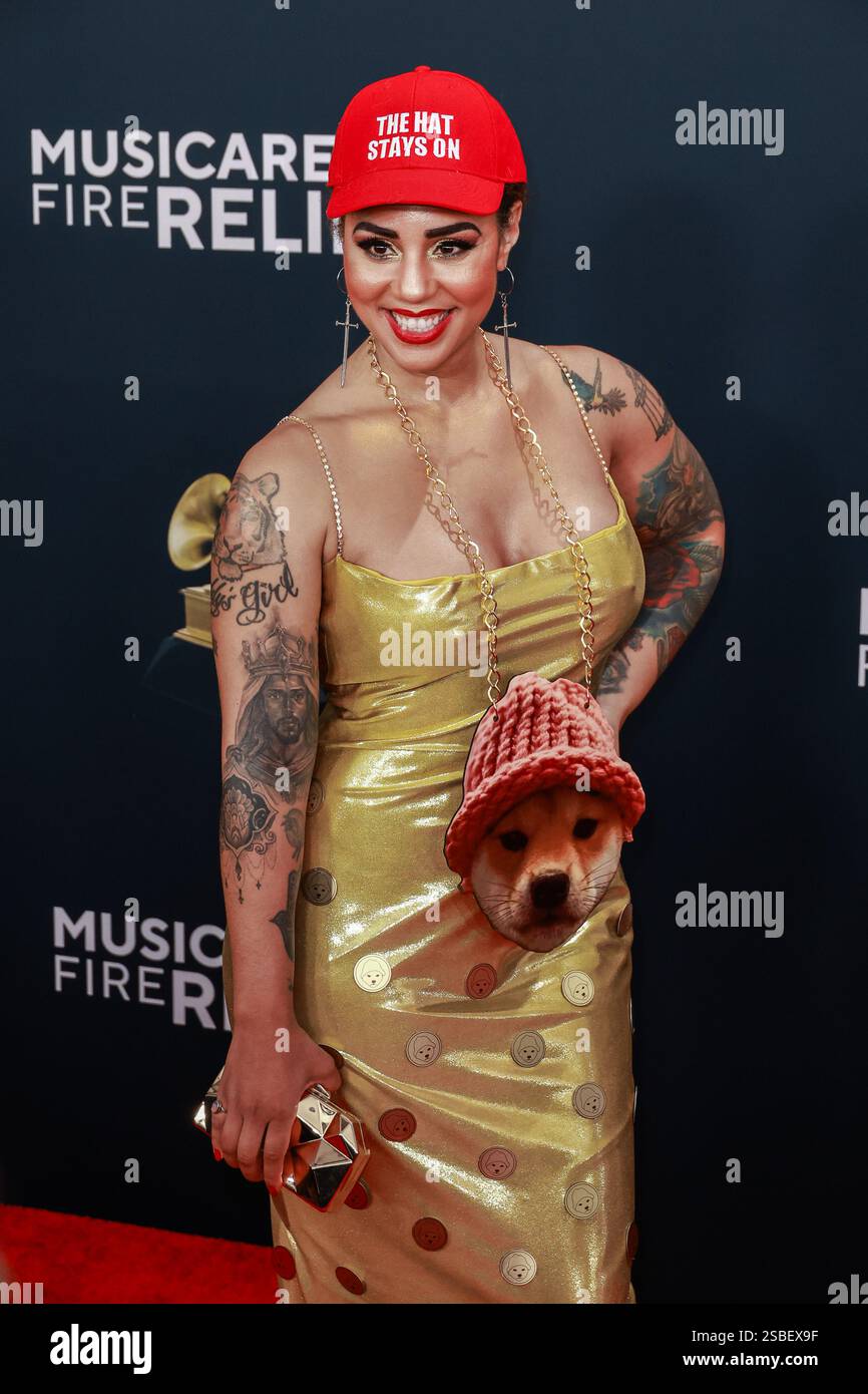 Los Angeles, USA. 02nd Feb, 2025. Joy Villa walking on the red carpet during the 67th Grammy ...