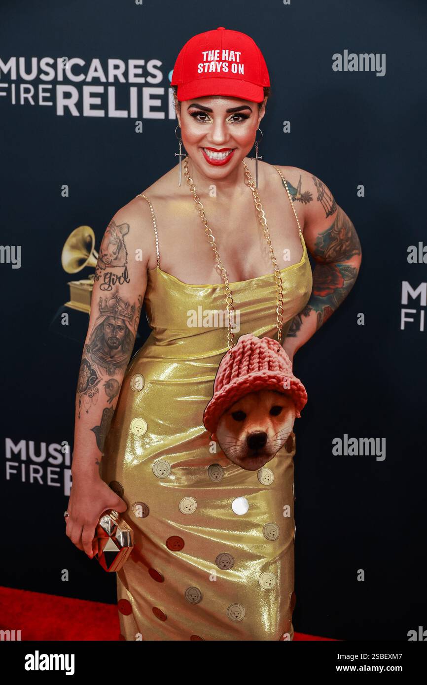 Los Angeles, USA. 02nd Feb, 2025. Joy Villa walking on the red carpet during the 67th Grammy ...