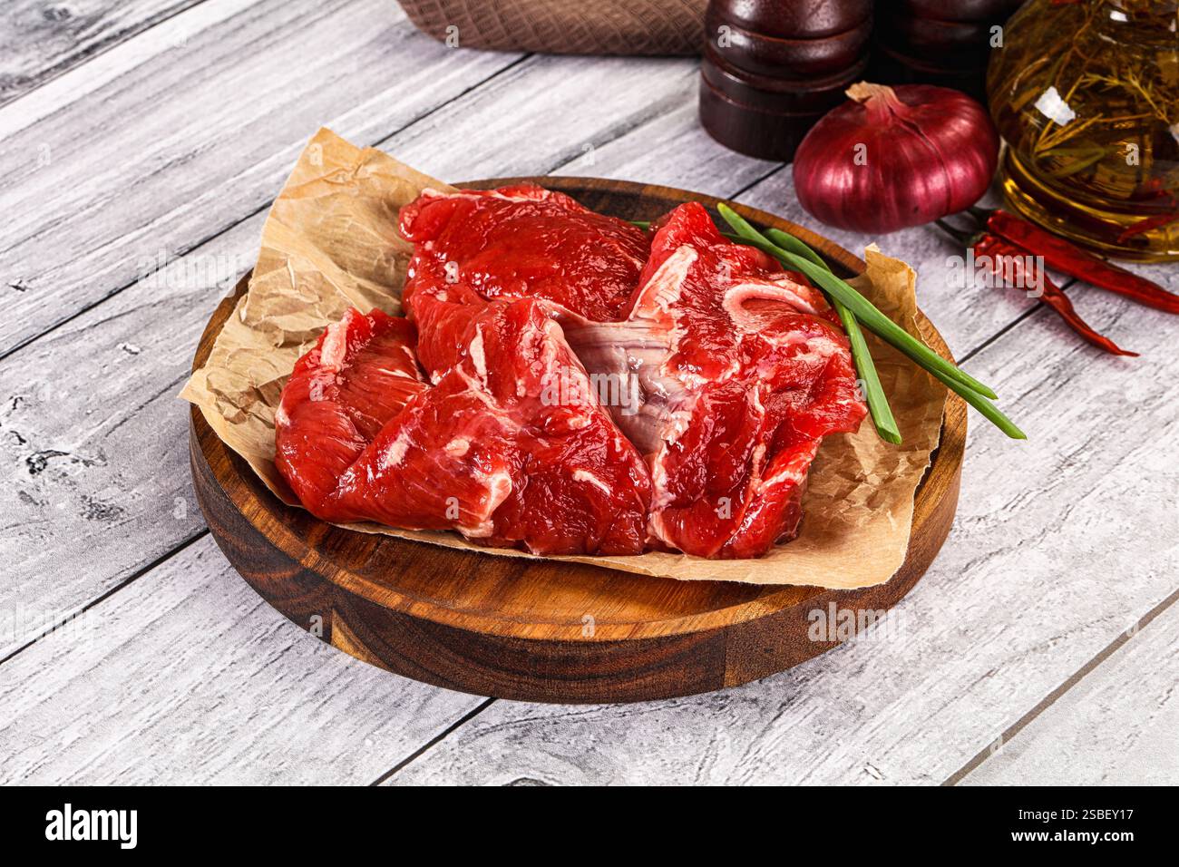 Raw beef meat piece for cooking Stock Photo - Alamy
