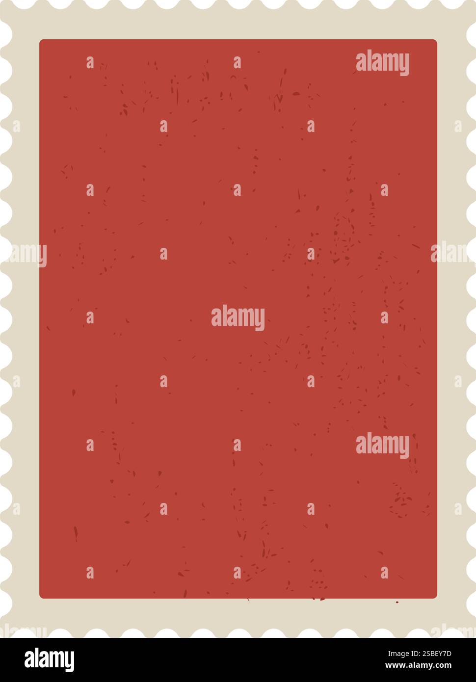 Postage stamp frame. Blank empty mail postcard. Vector hand drawn flat ...