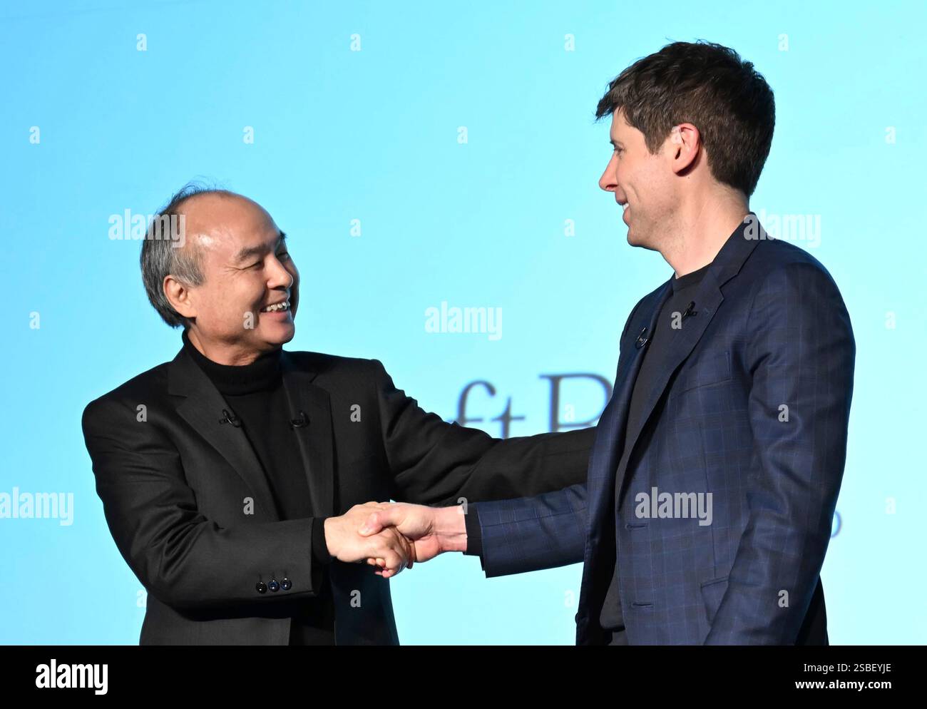 Sam Altman, CEO of OpenAI, and SoftBank Group Chairman and CEO ...
