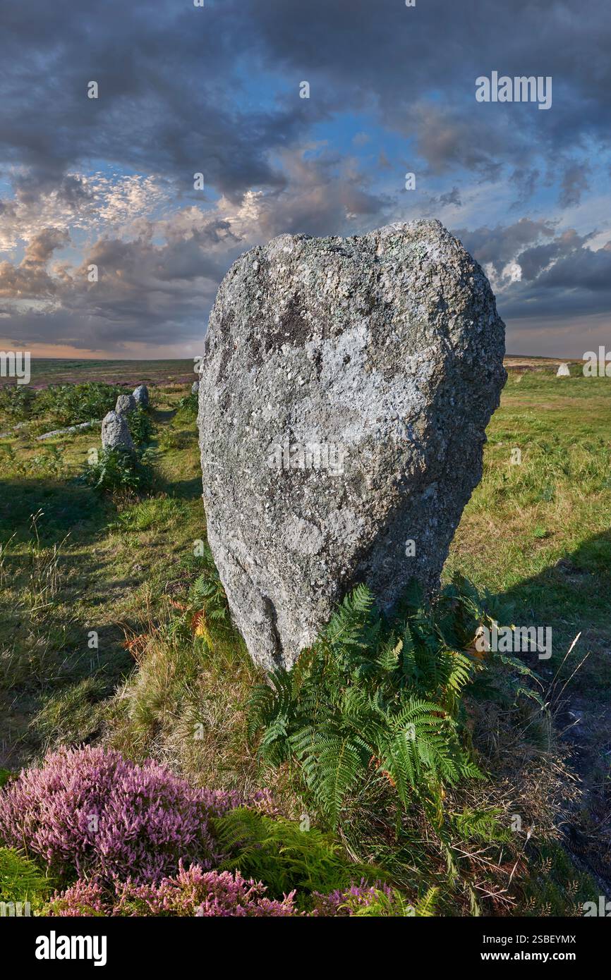 Photo of the Tregeseal East Standing Stones Circle, near St Just ...