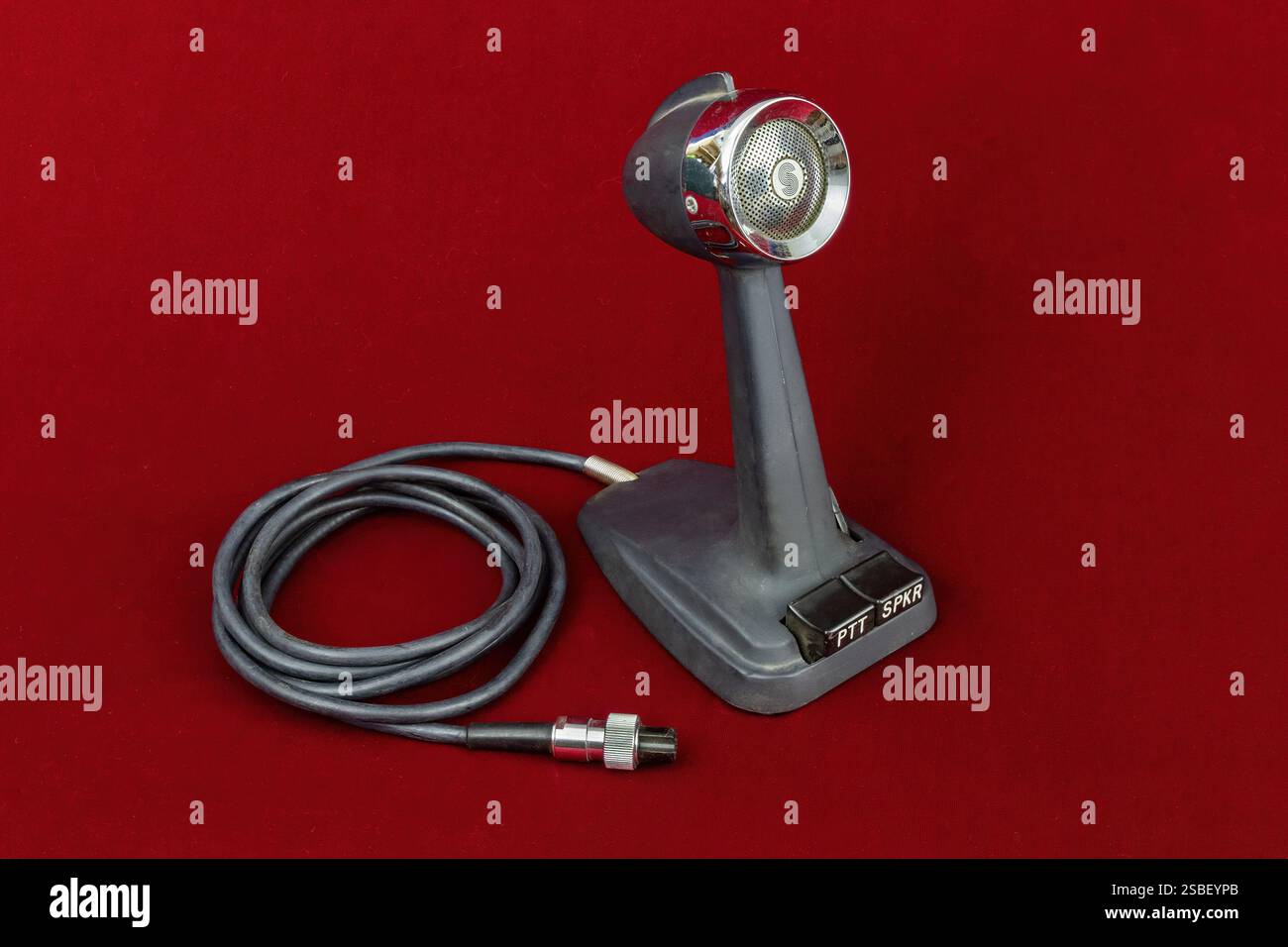 Vintage two-way ham radio desktop speaker, circa 1950s-1960s. Red ...