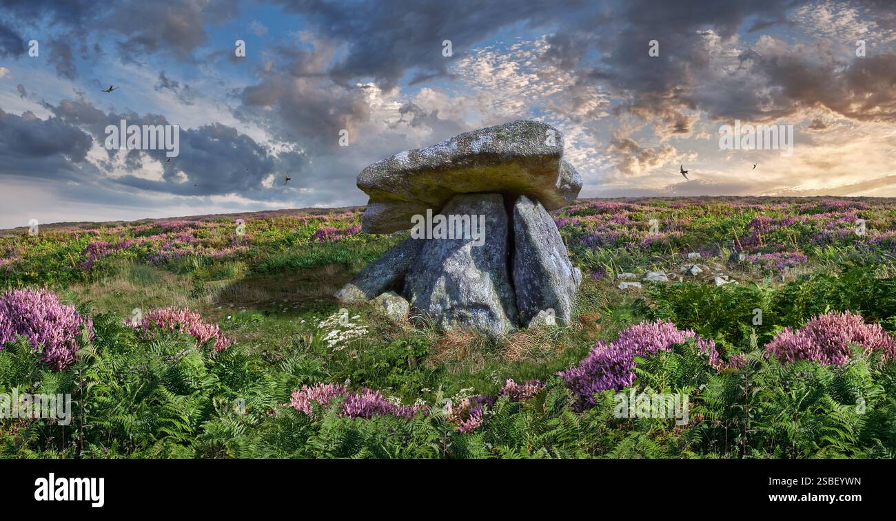Chun or Chûn, Quoit is a megalithic burial dolmen from the Neolithic ...