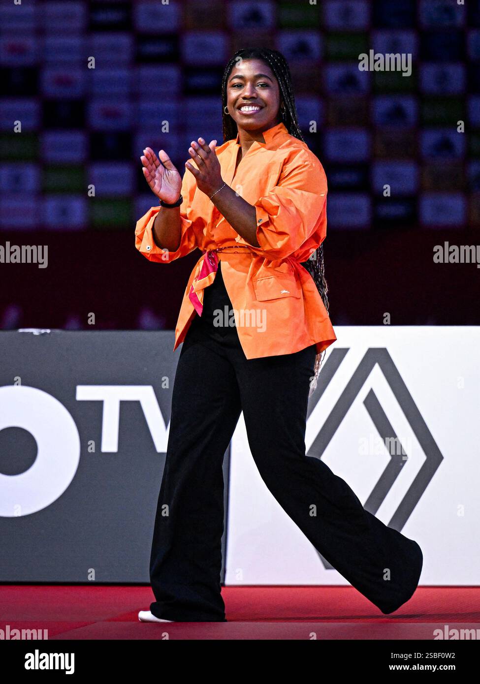 Sarah-Leonie Cysique during the Paris Grand Slam 2025 IJF World Judo ...