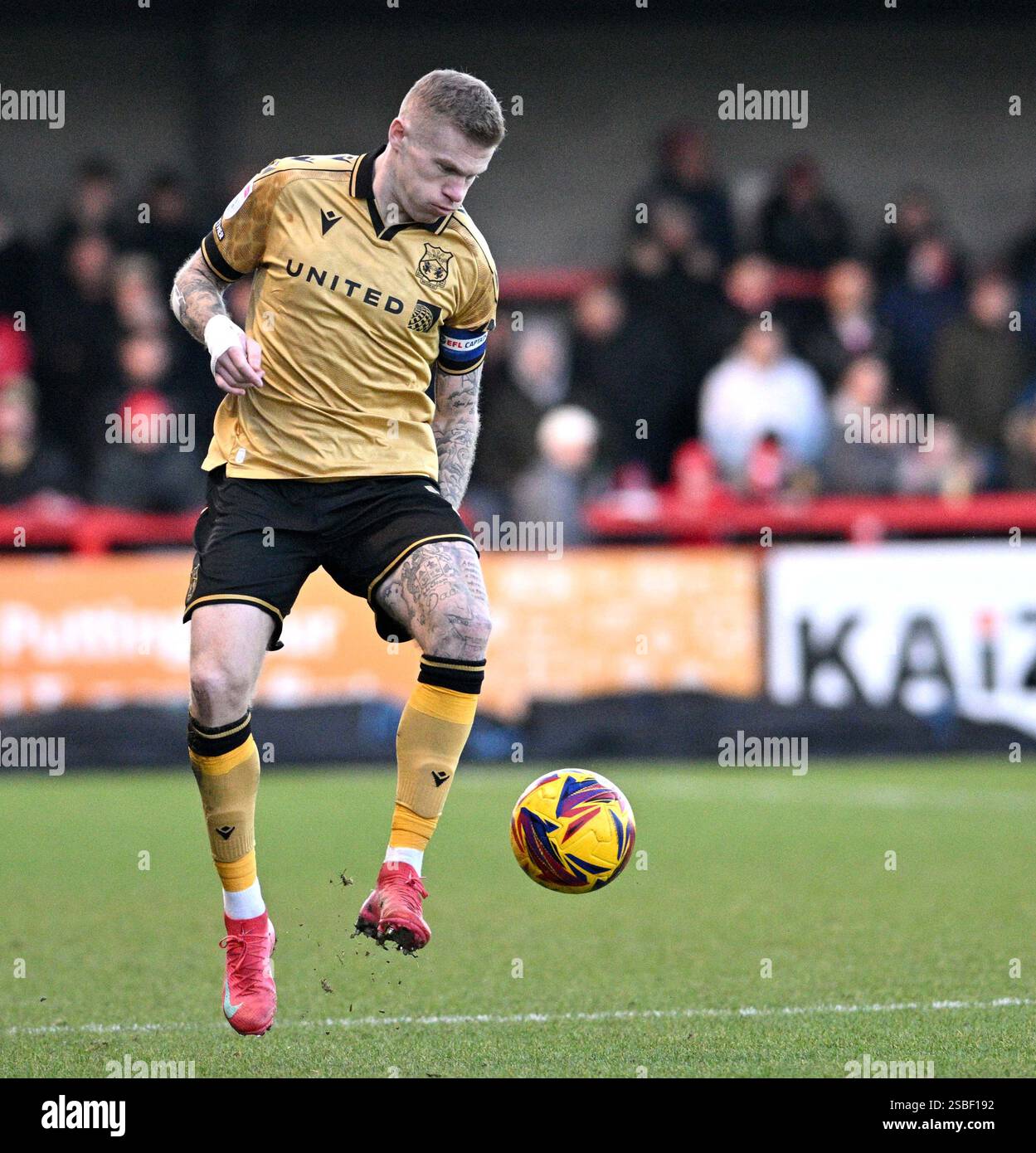 James McClean the Wrexham captain during the Sky Bet EFL League One ...