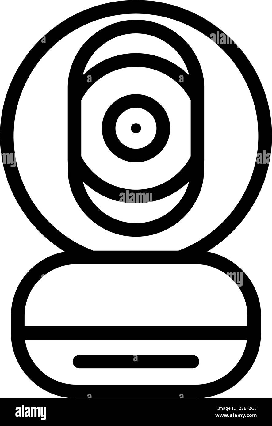 CCTV line icon, video surveillance made linear style, sign camera for ...