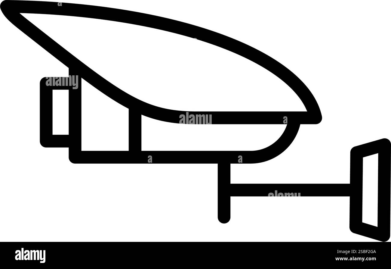 CCTV line icon, video surveillance made linear style, sign camera for ...
