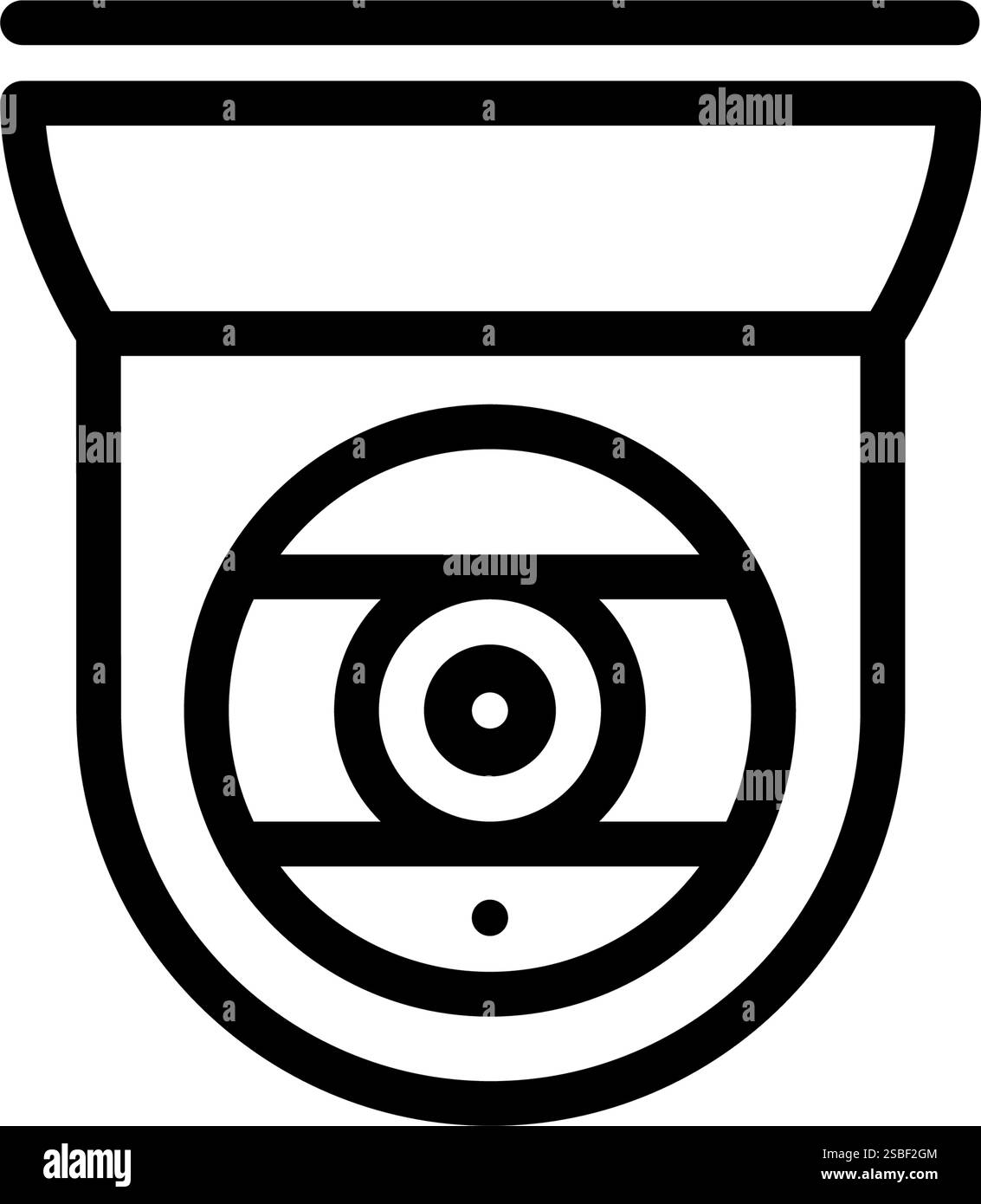 CCTV line icon, video surveillance made linear style, sign camera for ...