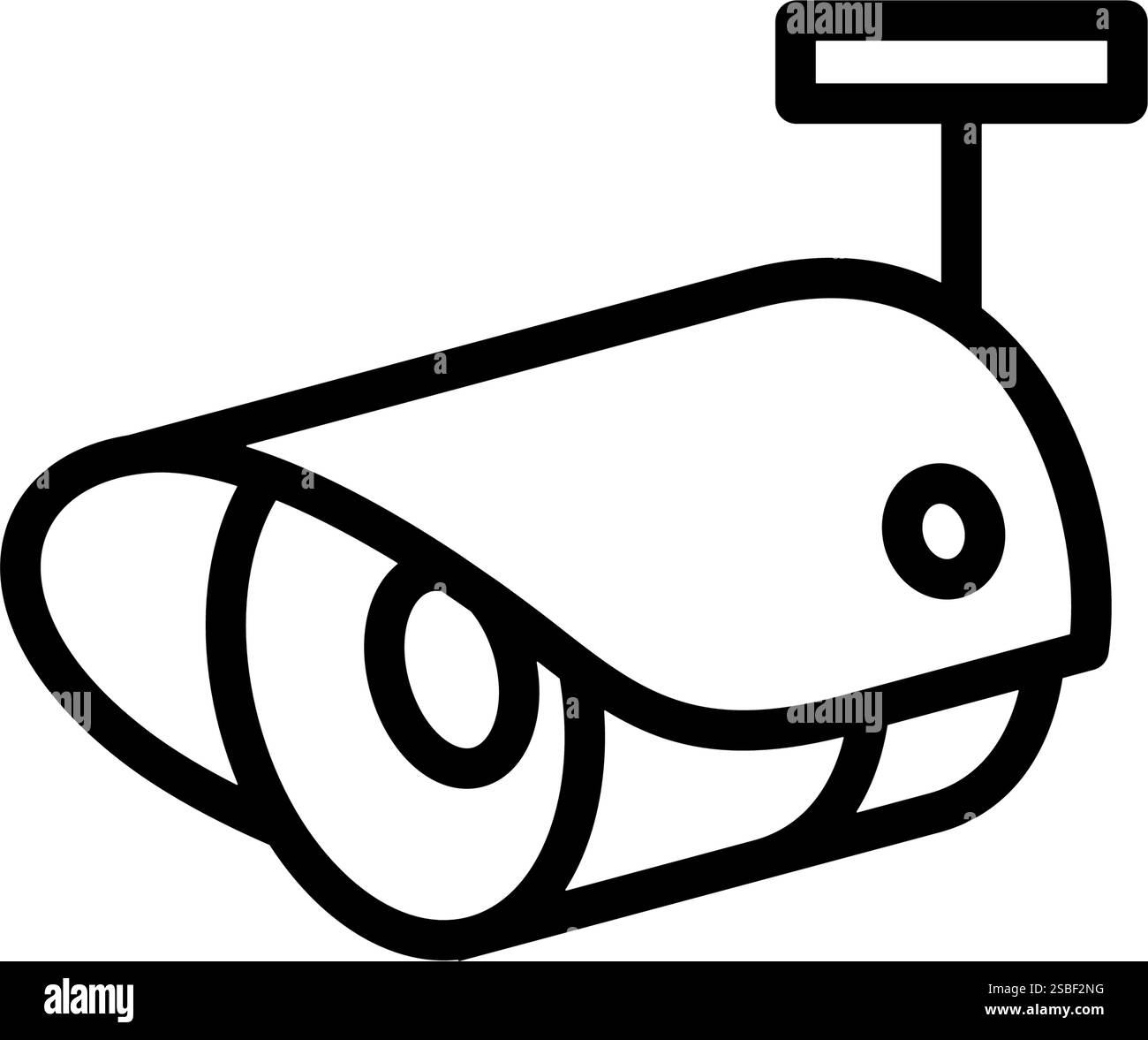 CCTV line icon, video surveillance made linear style, sign camera for ...