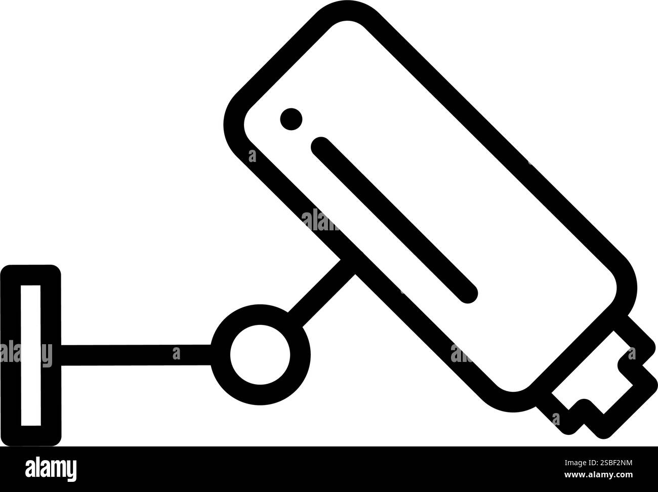 CCTV line icon, video surveillance made linear style, sign camera for ...
