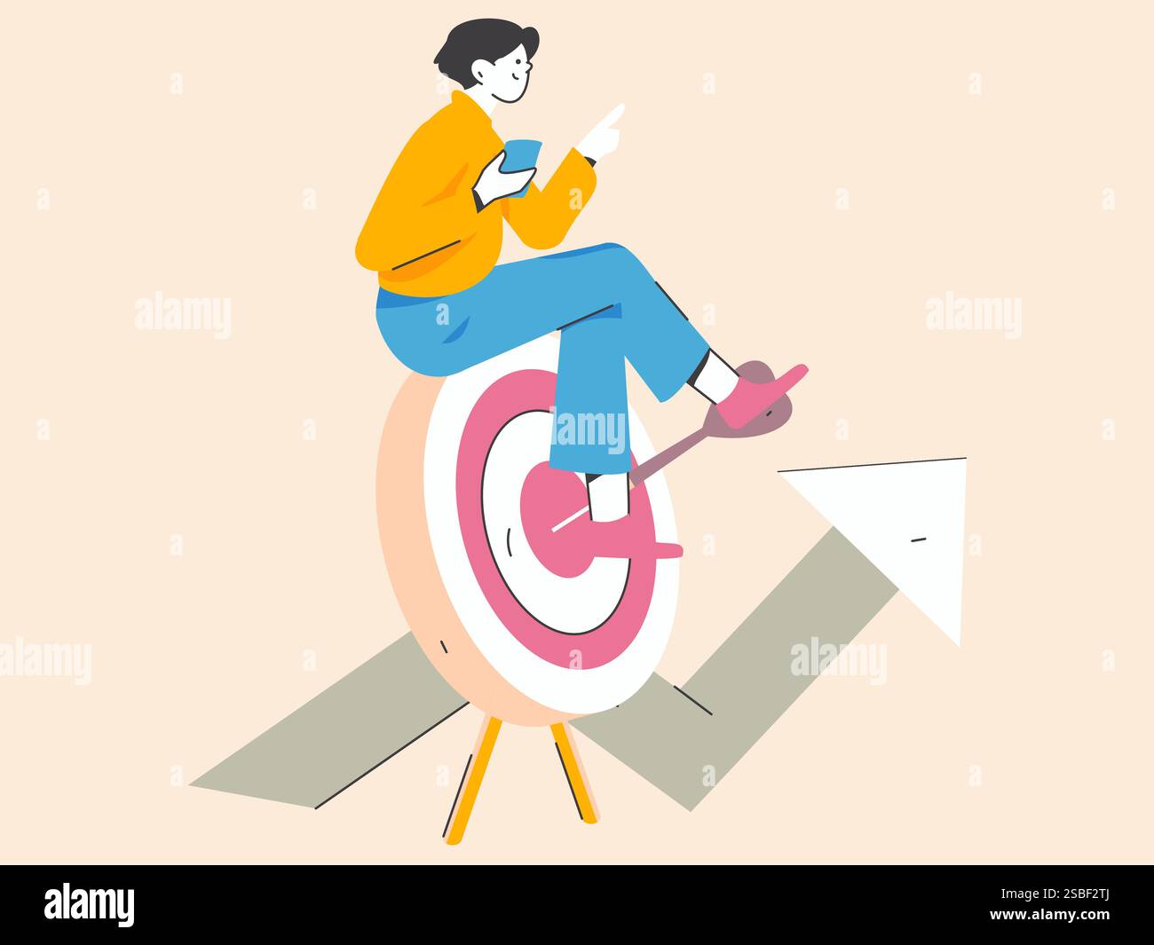Marketing planning business characters flat vector concept operation ...
