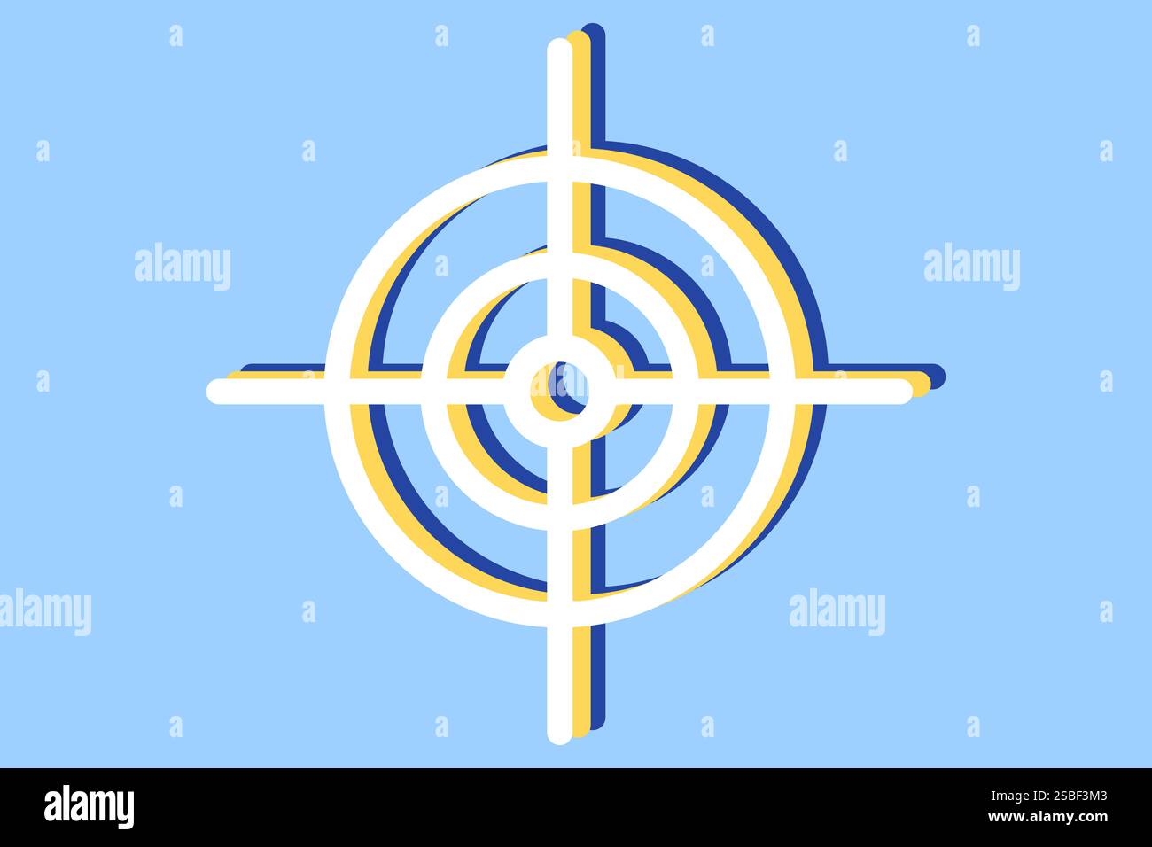 Icon symbolising a target. Simple design. Coloured illustration Stock ...