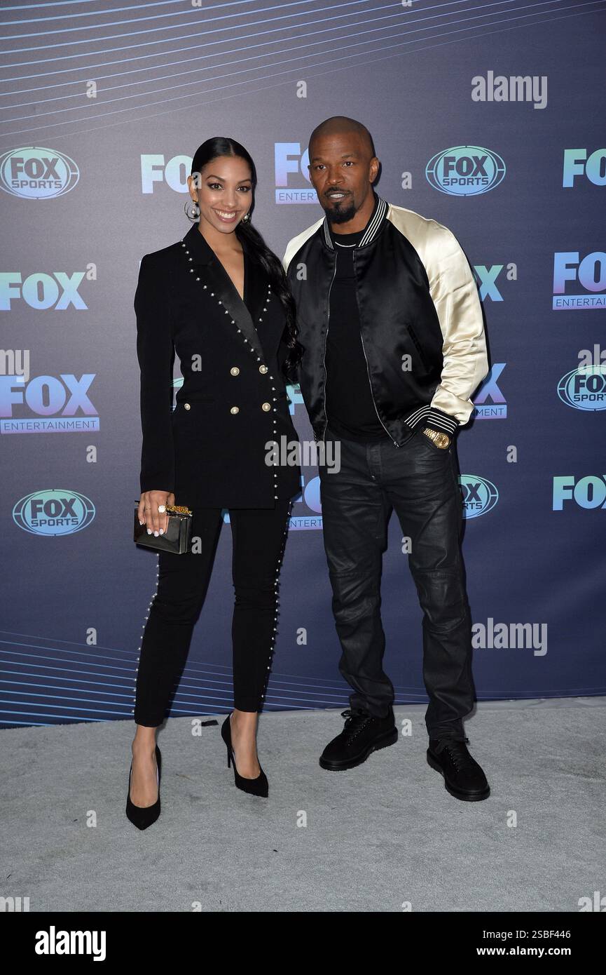 Corinne Foxx and Jamie Fox arriving at the Fox Upfront Presentation at ...