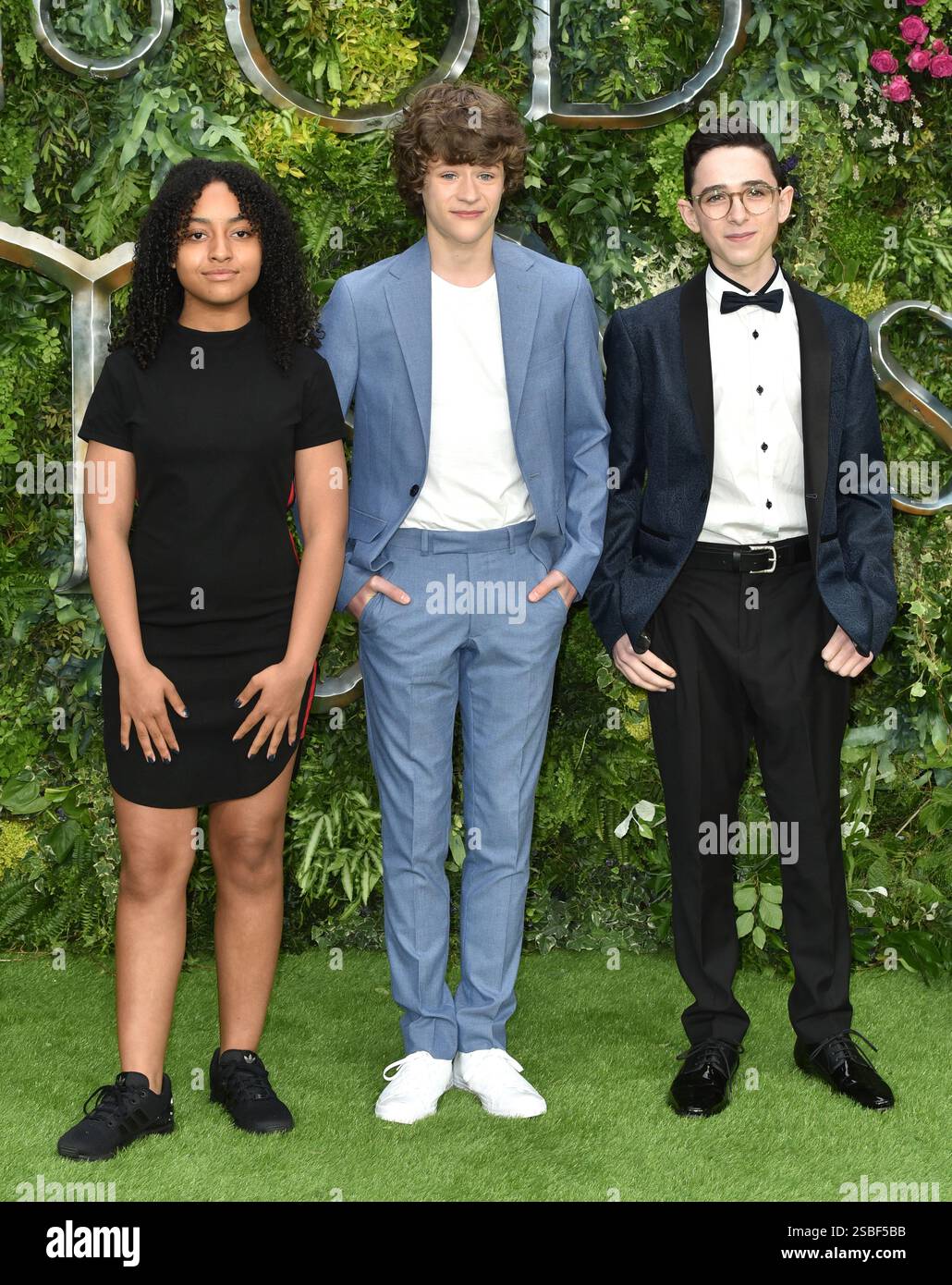 Amma Ris, Sam Taylor Buck and Ilan Galkoff at the TV premiere of Amazon Original 'Good Omens' at ...