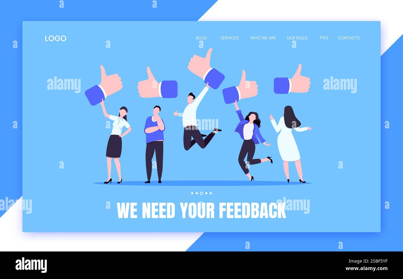 Customer feedback, employee or client satisfaction rating review with ...