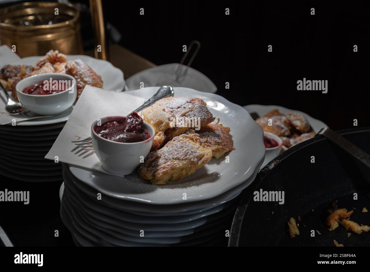 Traditional Viennese Breakfast: Freshly Cooked Kaiserschmarrn with ...