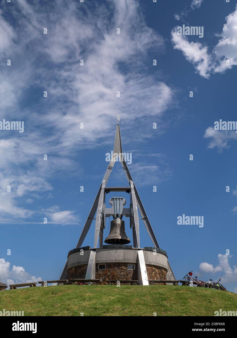 Concordia 2000: Bell Tower, Symbol of Peace, Amidst the Alpine Peaks ...