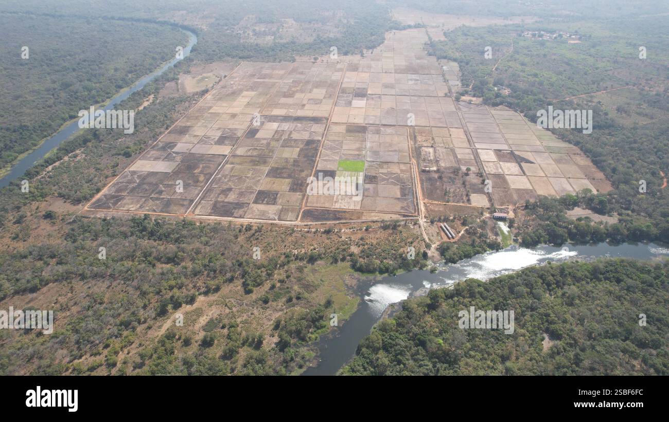 Bafata. 29th Jan, 2025. This aerial drone photo taken on Jan. 29, 2025 ...