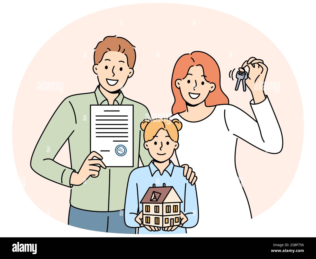 Parents happy daughter moving out Cut Out Stock Images & Pictures - Alamy