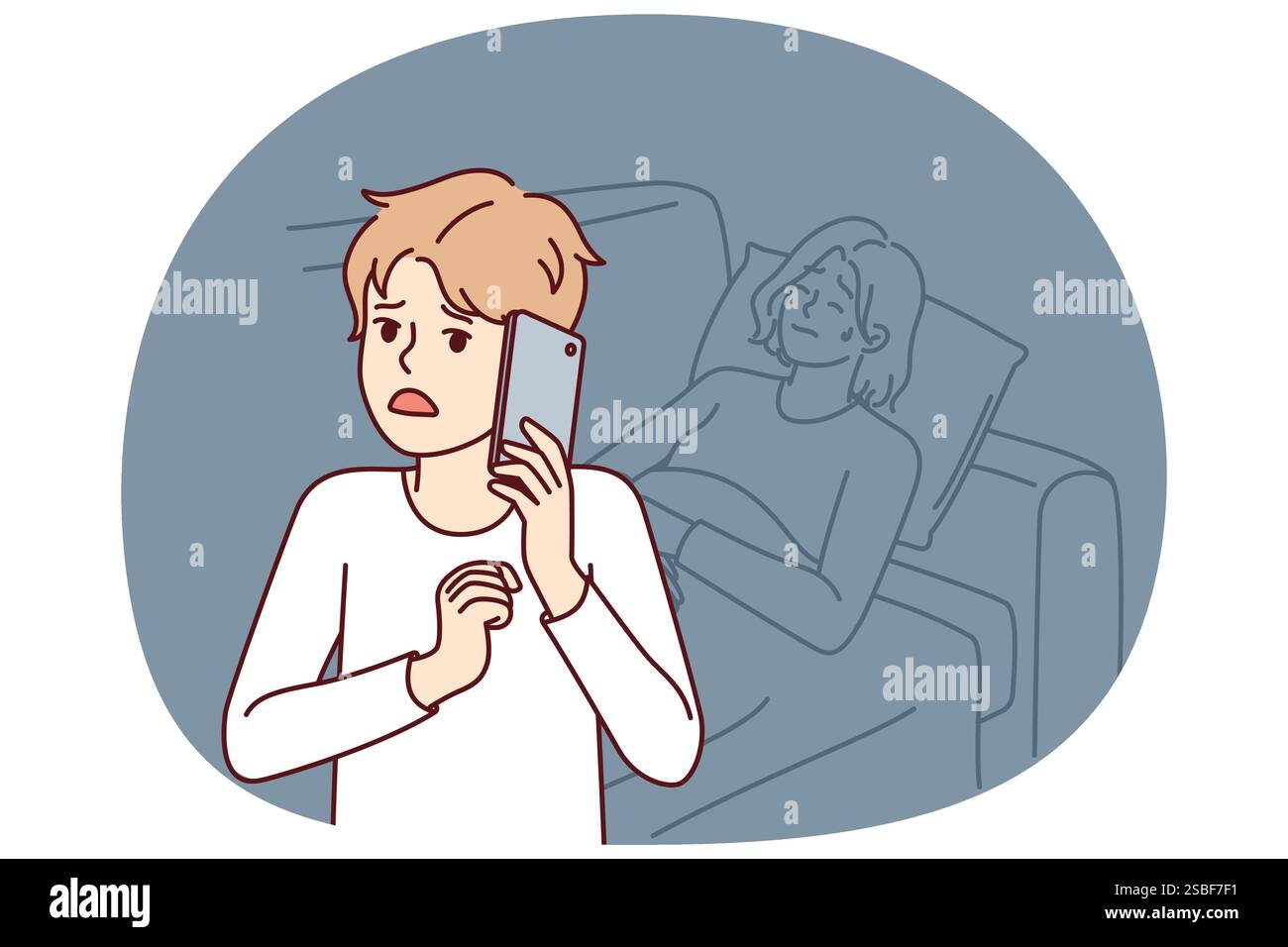 Flu fever mother sick Cut Out Stock Images & Pictures - Alamy