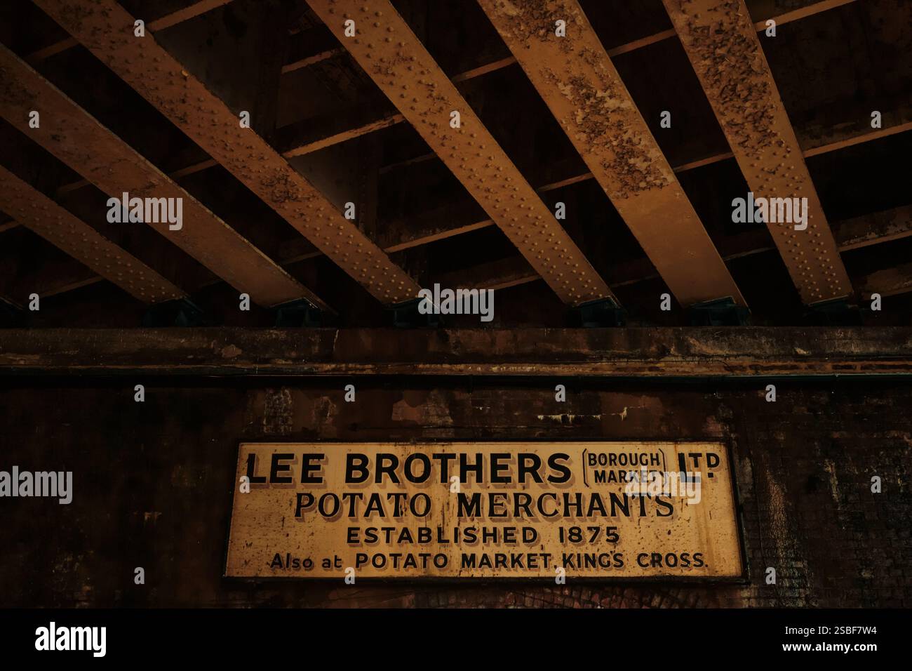 Vintage ghost sign advertising Lee Brothers Potato Merchants in Borough ...