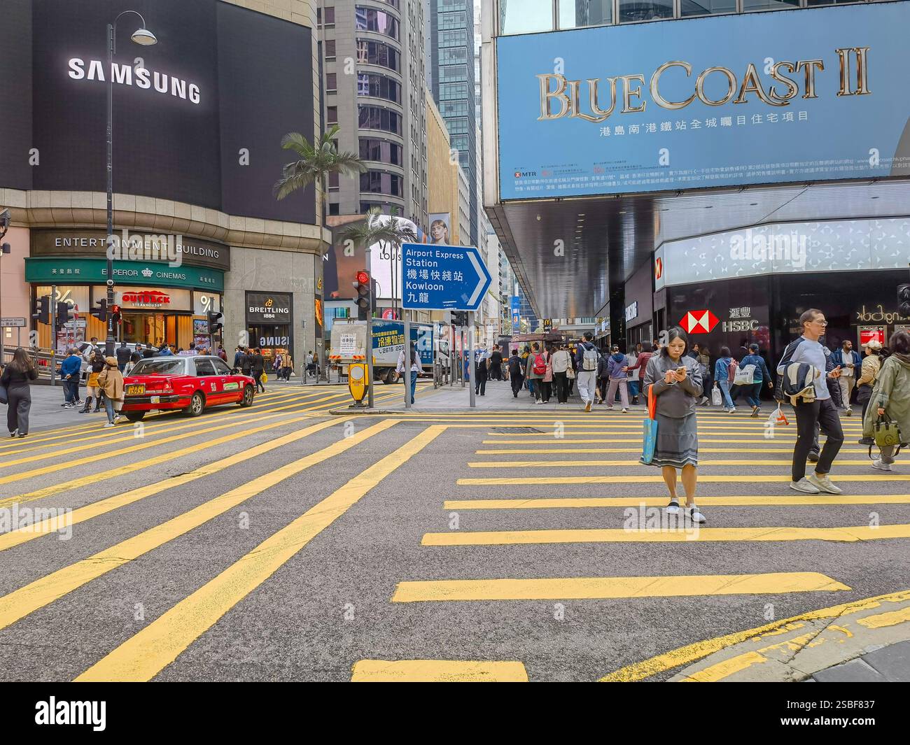 Hong Kong, China - February 01, 2025 : A bustling Hong Kong street ...