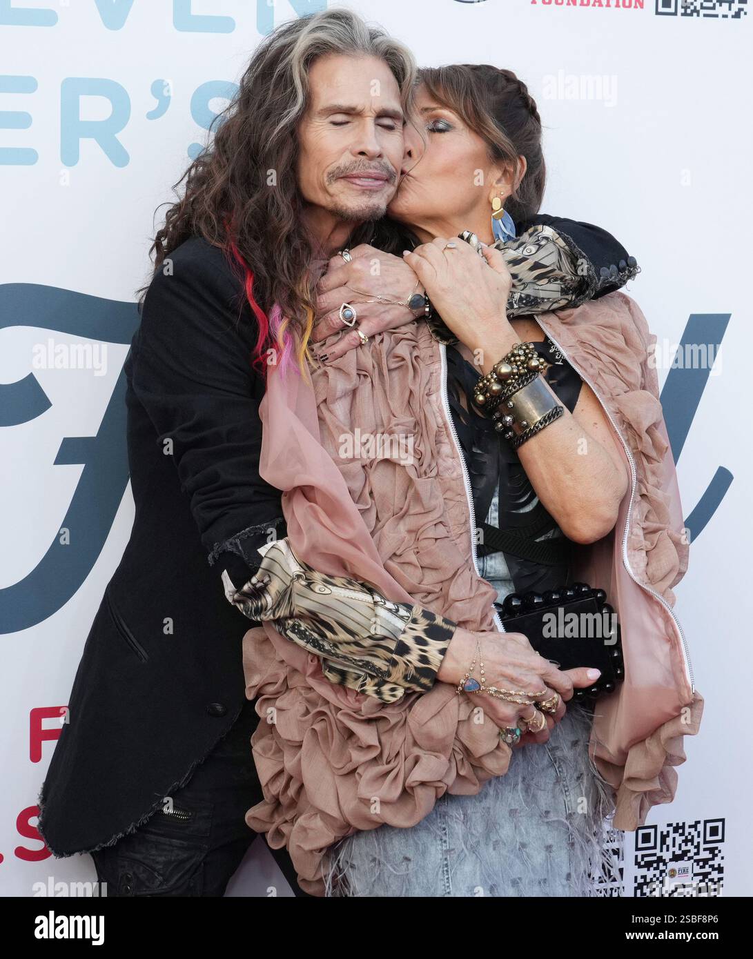Los Angeles, USA. 02nd Feb, 2025. (L-R) Steven Tyler and Edie Allen at ...