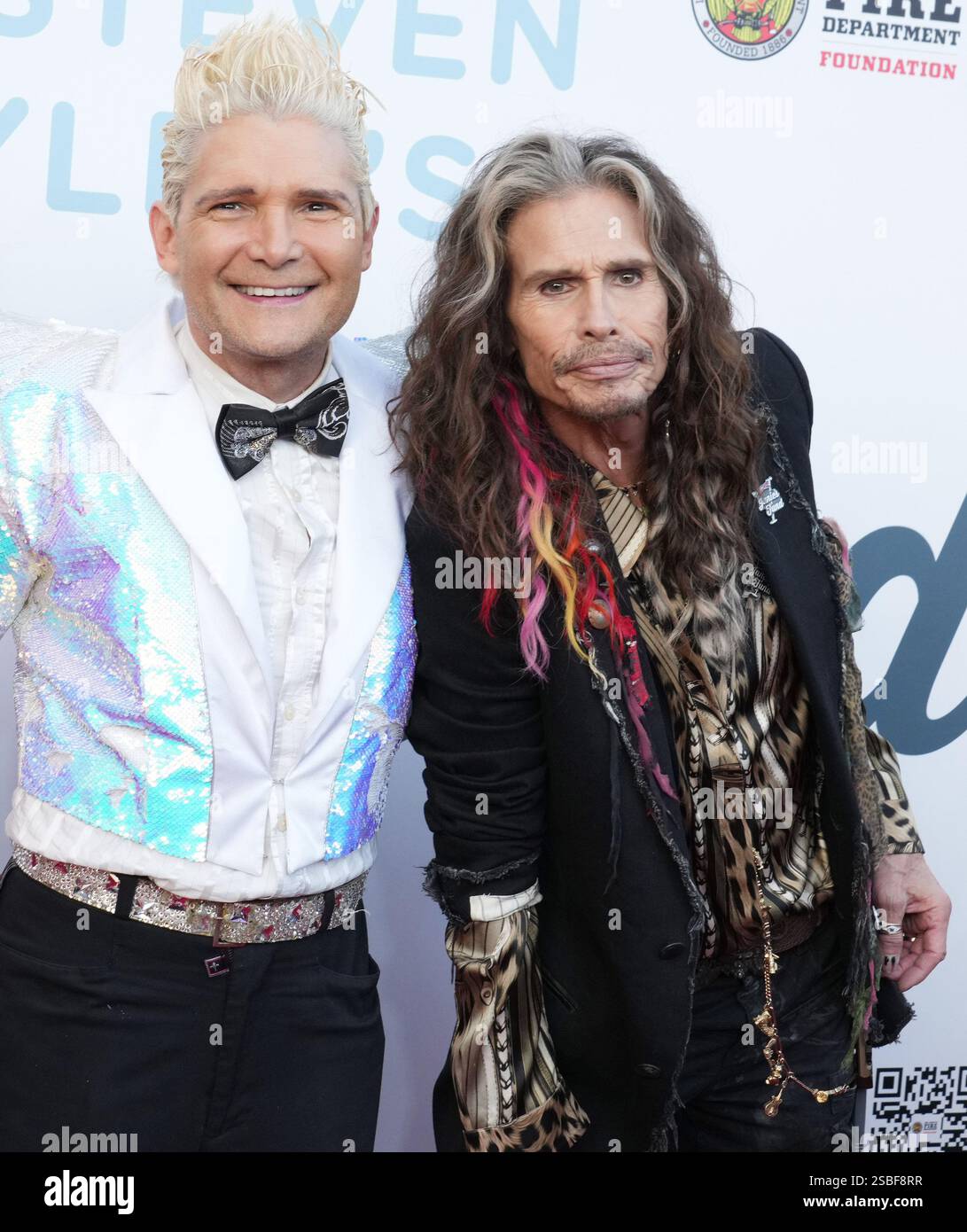 Corey Feldman and Steven Tyler at the 6th Annual Jam for Janie GRAMMY ...