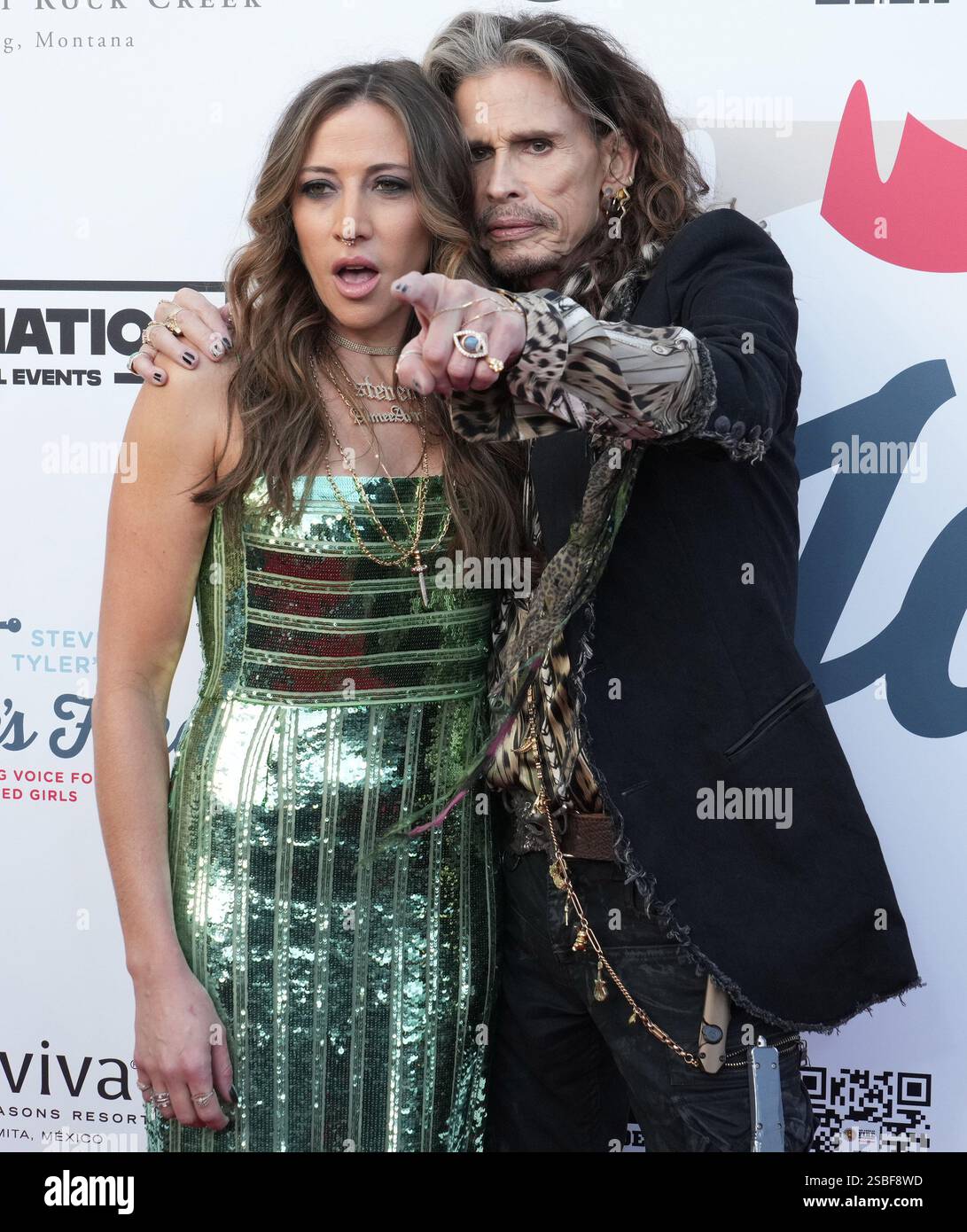 (L-R) Aimee Preston and Steven Tyler at the 6th Annual Jam for Janie ...