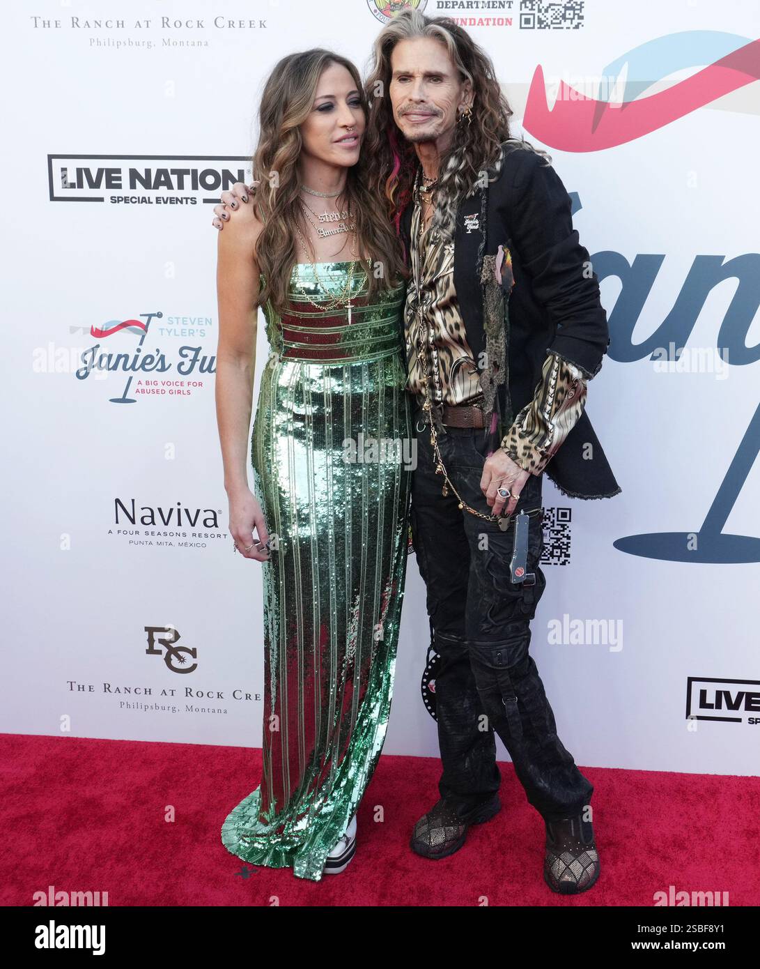 (L-R) Aimee Preston and Steven Tyler at the 6th Annual Jam for Janie ...