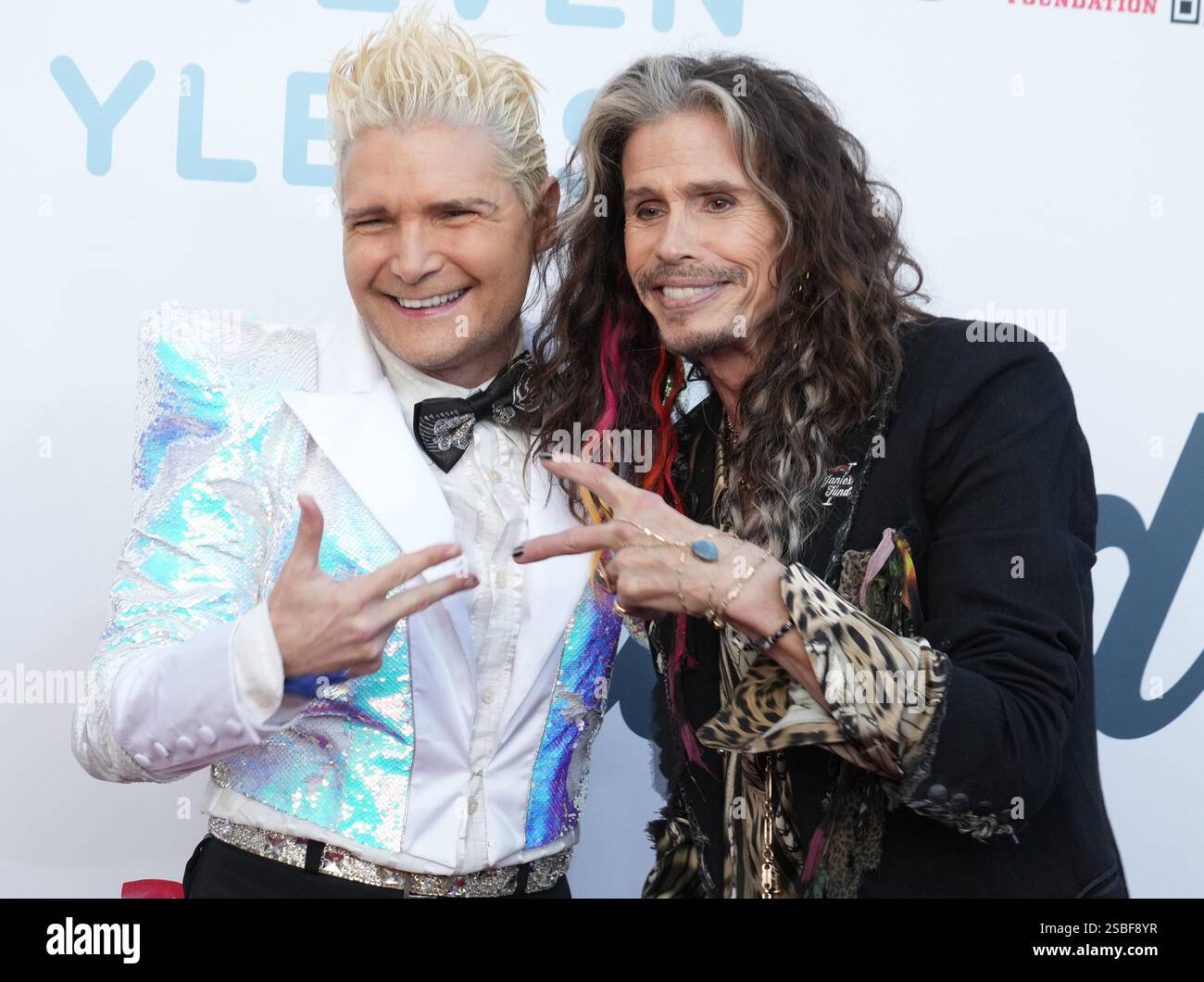 (L-R) Corey Feldman and Steven Tyler at the 6th Annual Jam for Janie ...