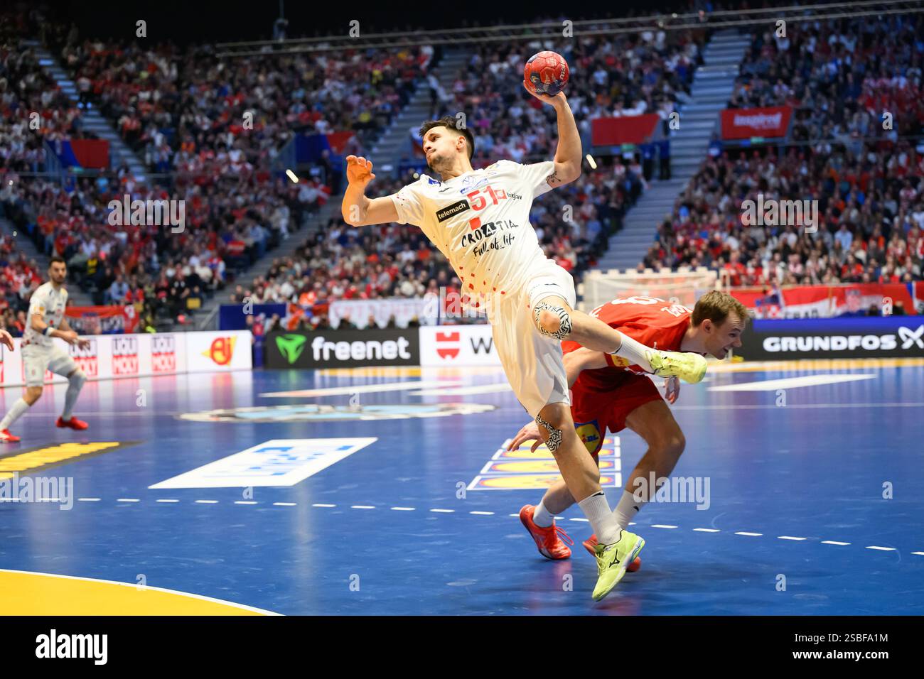 Oslo, Norway. 02nd Feb, 2025. Ivan Martinovic (51) of Croatia seen during the 2025 IHF Men's ...