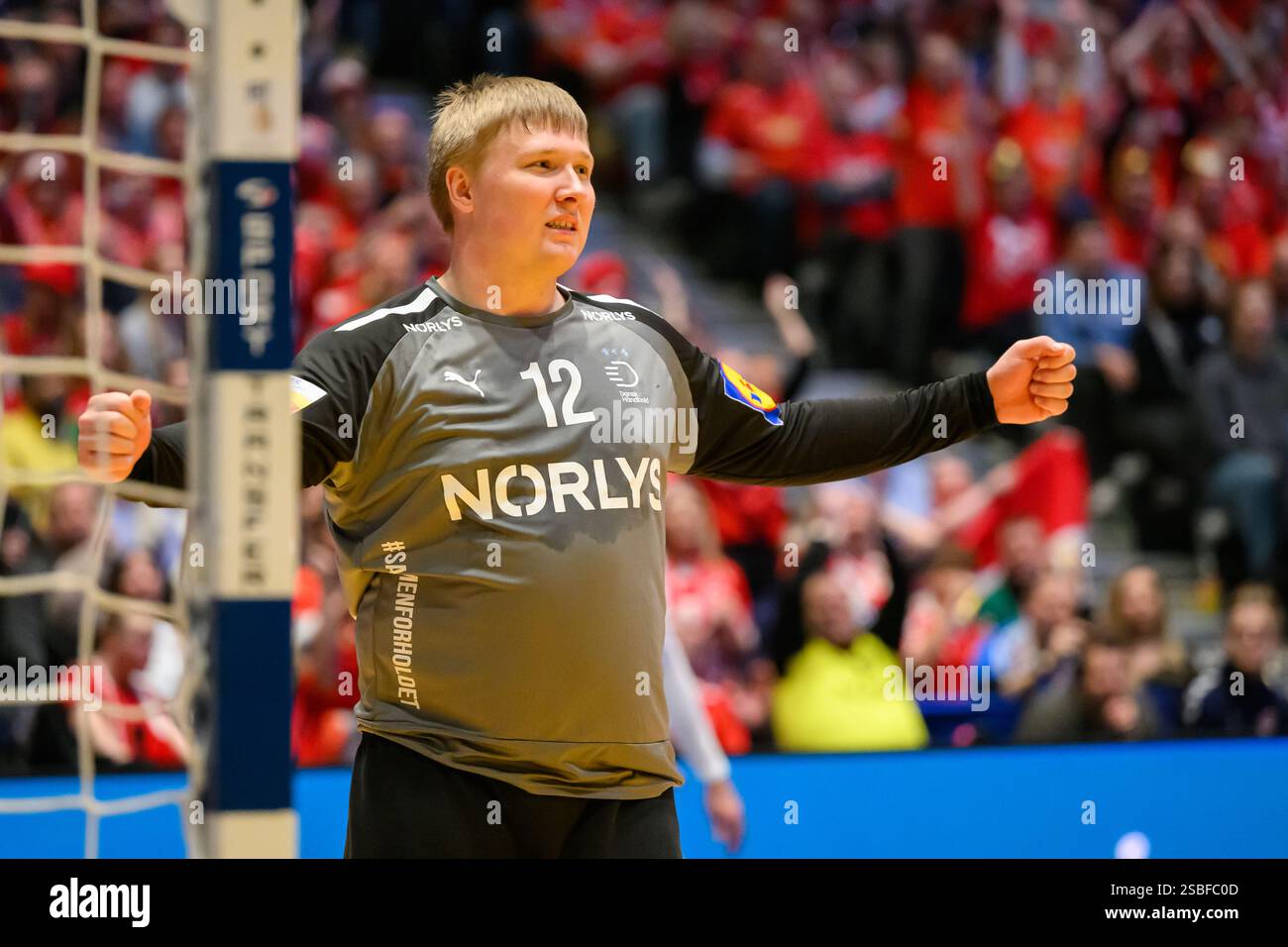 Oslo, Norway. 02nd Feb, 2025. Eml Nielsen (12) of Denmark seen during ...