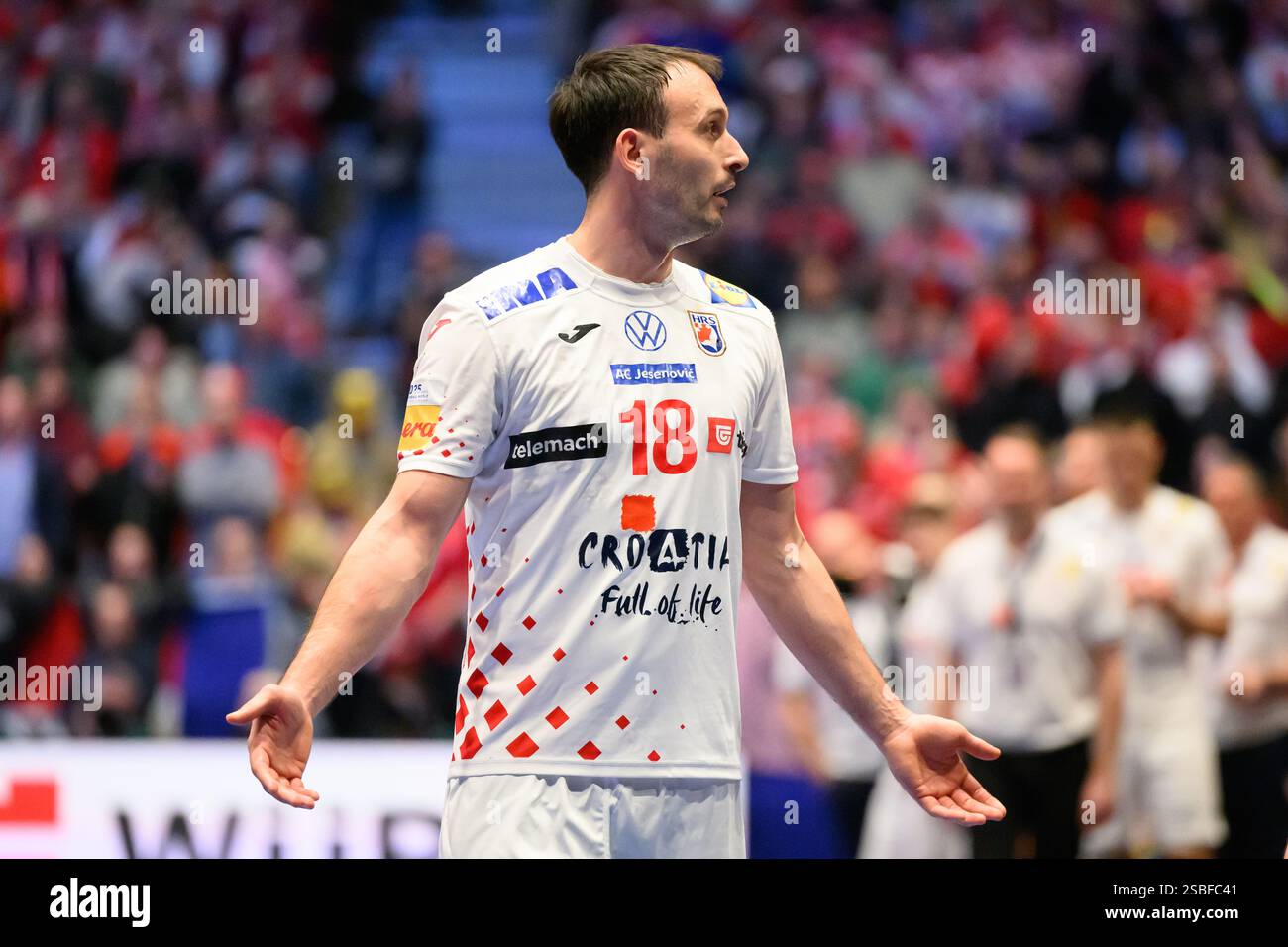 Oslo, Norway. 02nd Feb, 2025. Igor Karacic (18) of Croatia seen during ...