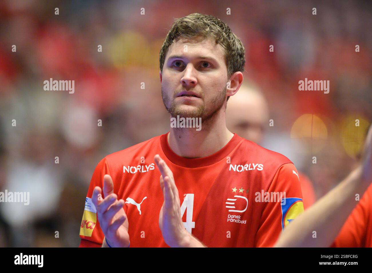 Oslo, Norway. 02nd Feb, 2025. Magnus Landin (4) of Denmark seen during ...