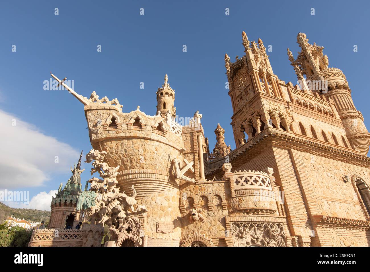 Malaga, Andalucia, Spain - 02-01-2025: Colomares Castle in Benalmádena ...