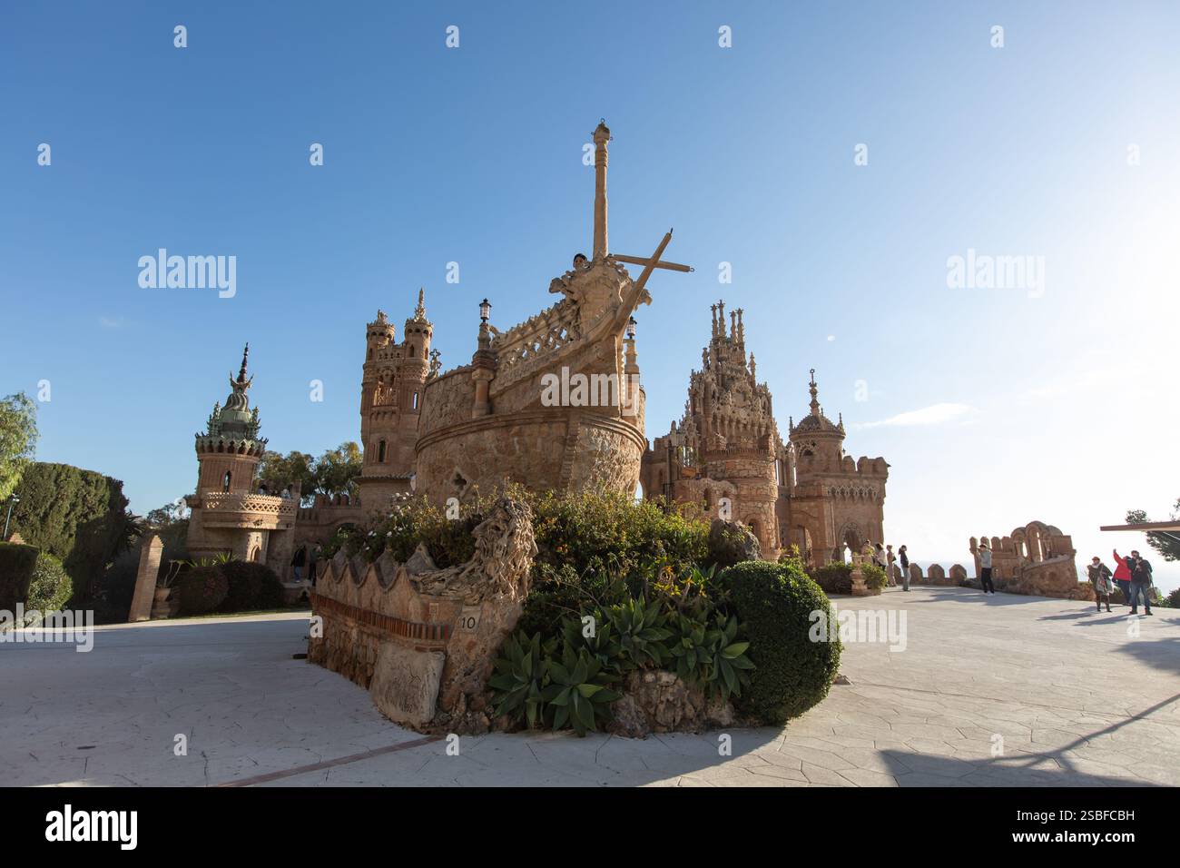 Malaga, Andalucia, Spain - 02-01-2025: Colomares Castle in Benalmádena ...