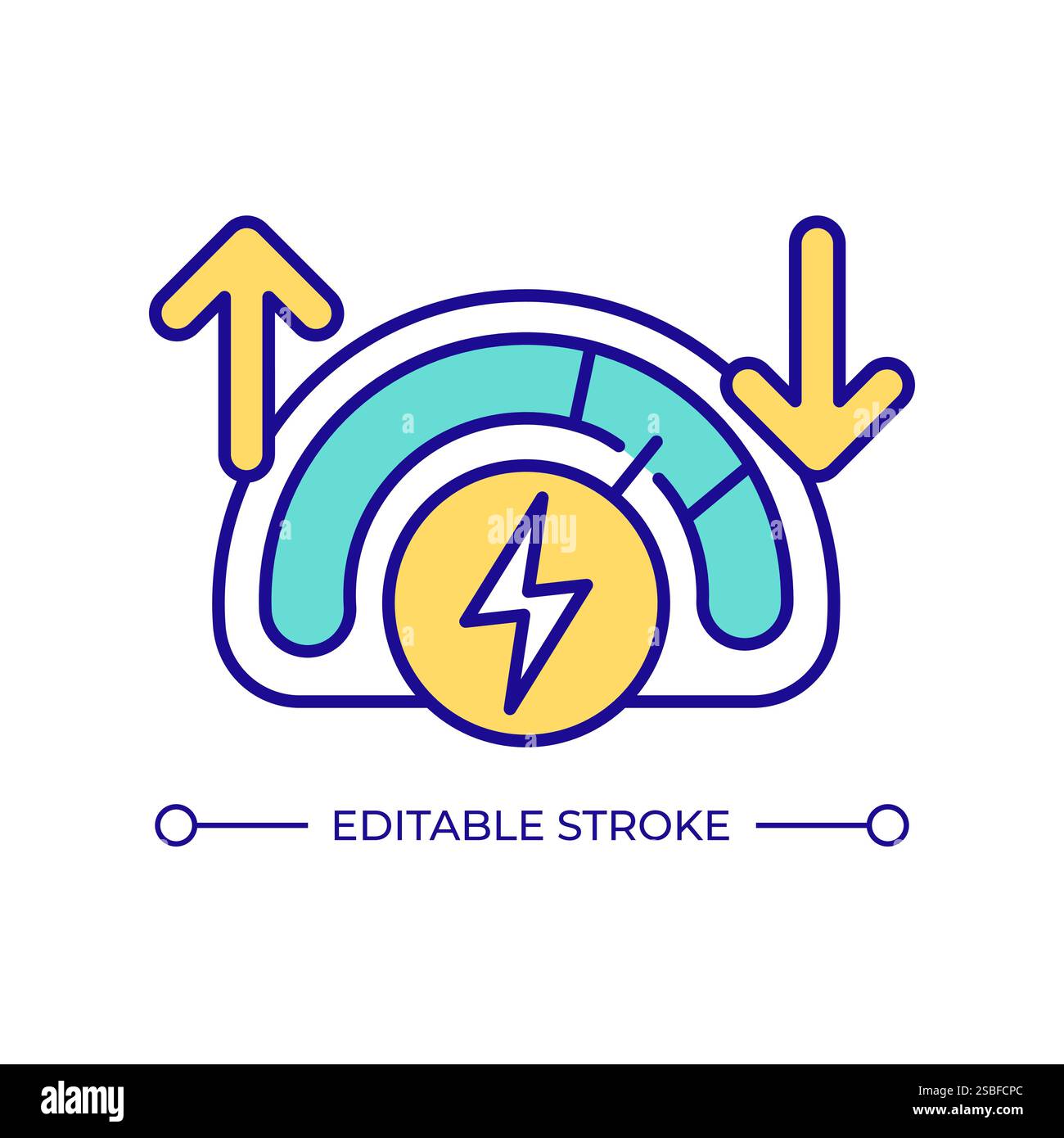 Voltage meter RGB color icon Stock Vector Image & Art - Alamy