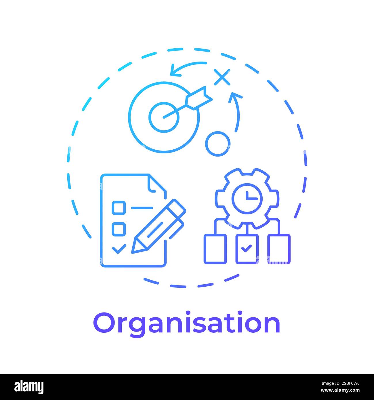 Organisation blue gradient concept icon Stock Vector Image & Art - Alamy