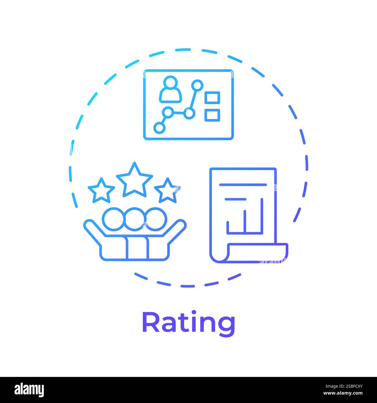 Rating blue gradient concept icon Stock Vector Image & Art - Alamy