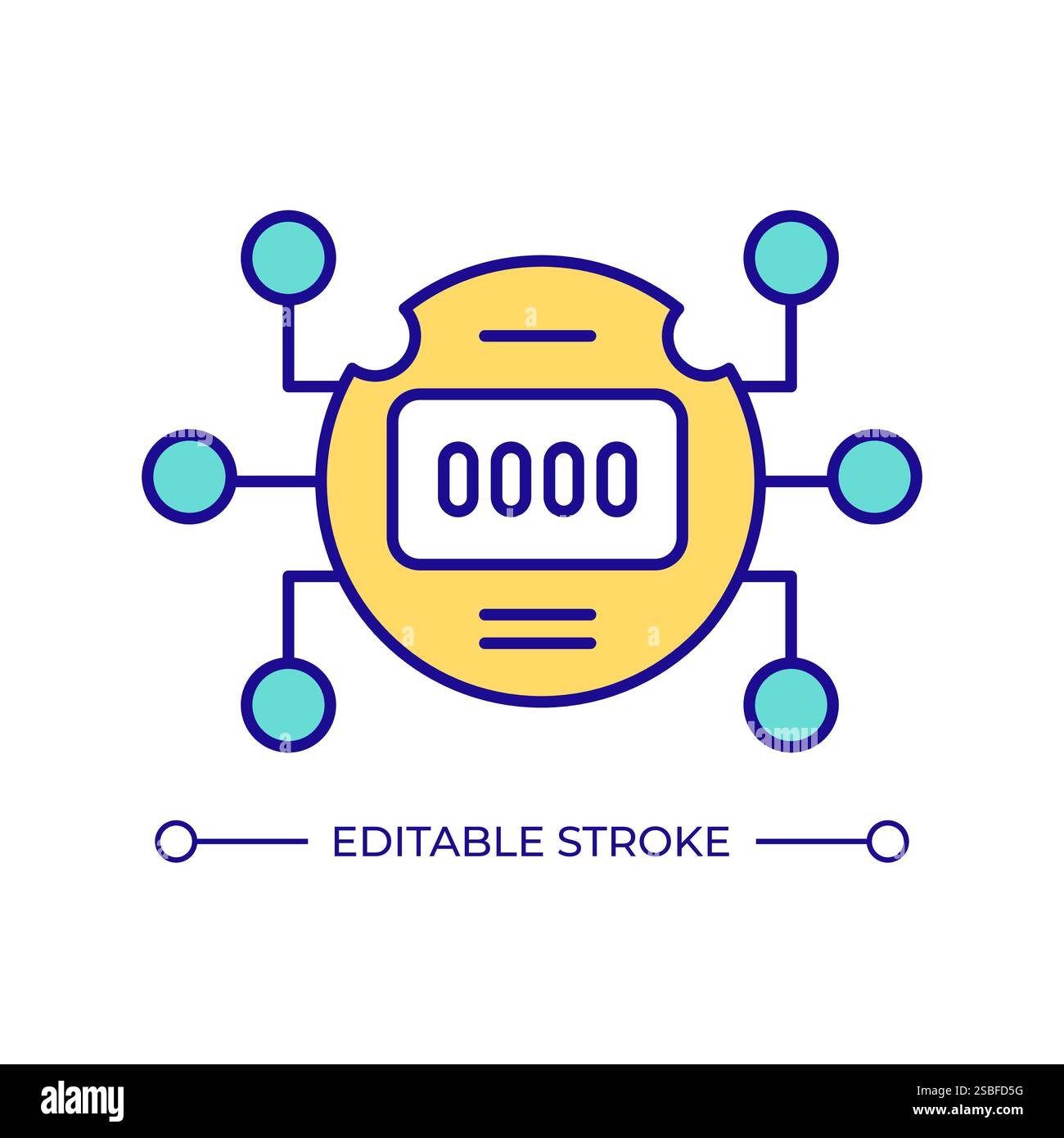 Smart power meter RGB color icon Stock Vector Image & Art - Alamy