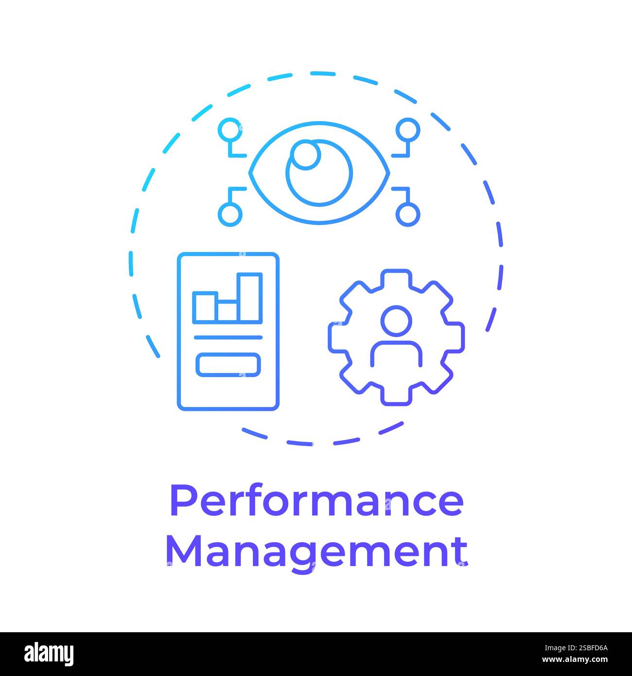 Performance management blue gradient concept icon Stock Vector Image & Art - Alamy