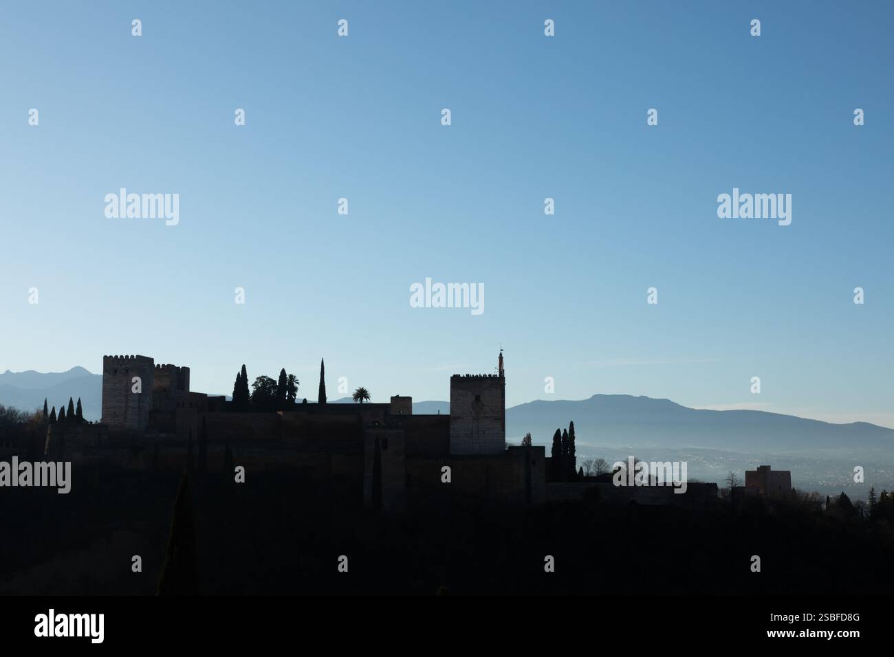 Granada, Andalucia, Spain - 29-12-2024: scenic view of the Alhambra ...